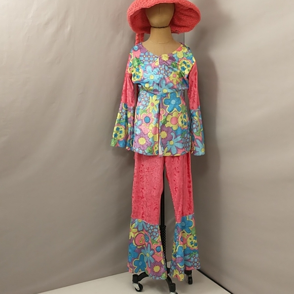 Franco Novelty | Costumes | Flower Child Hippie 6s Costume Girls Pink ...